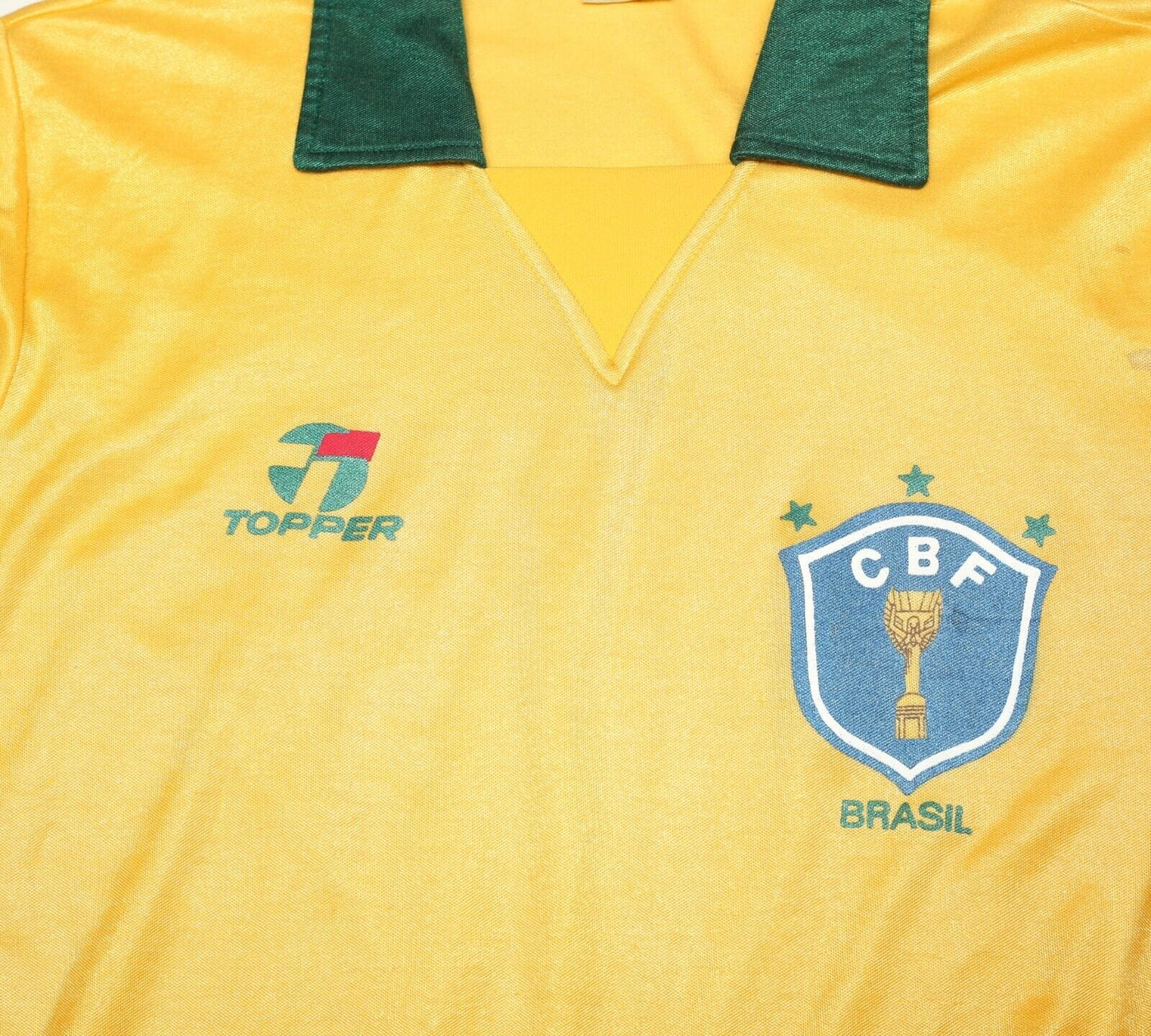 1988/91 BRAZIL Vintage Topper Home Football Shirt Jersey (S/M ...