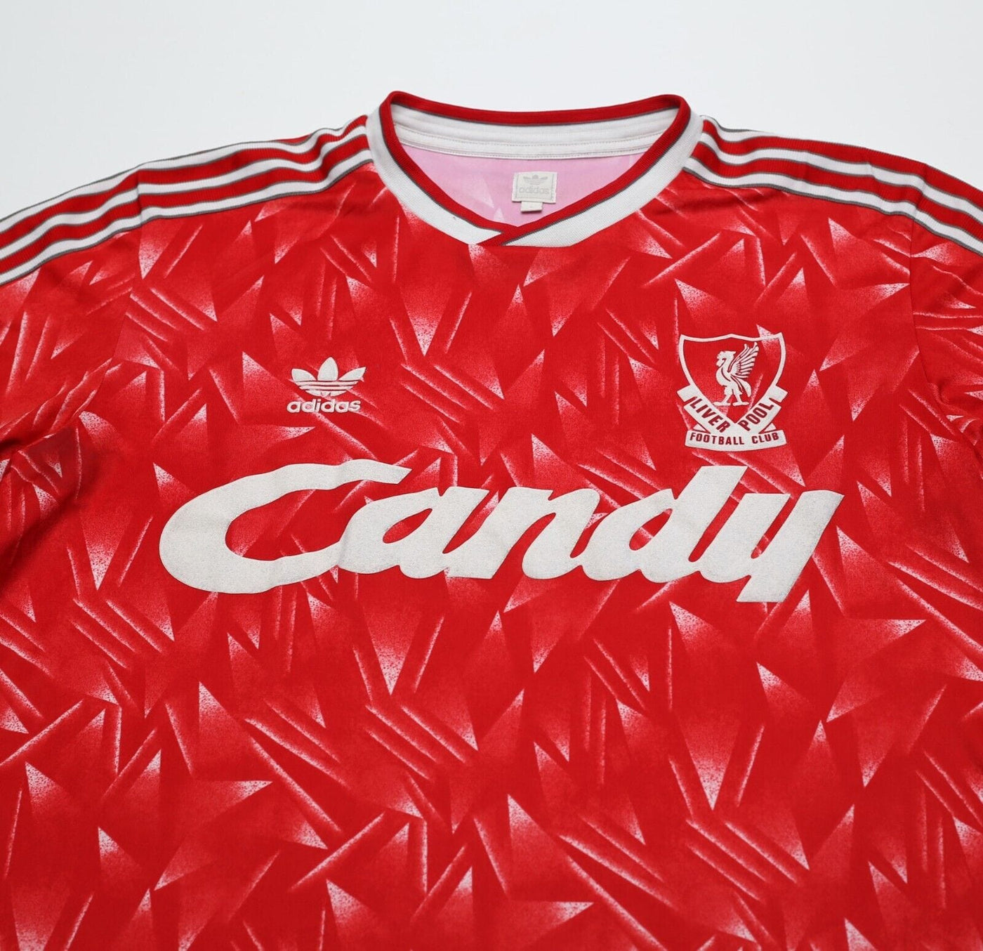 1989/91 LIVERPOOL Retro adidas Originals Candy Home Football Shirt (L ...