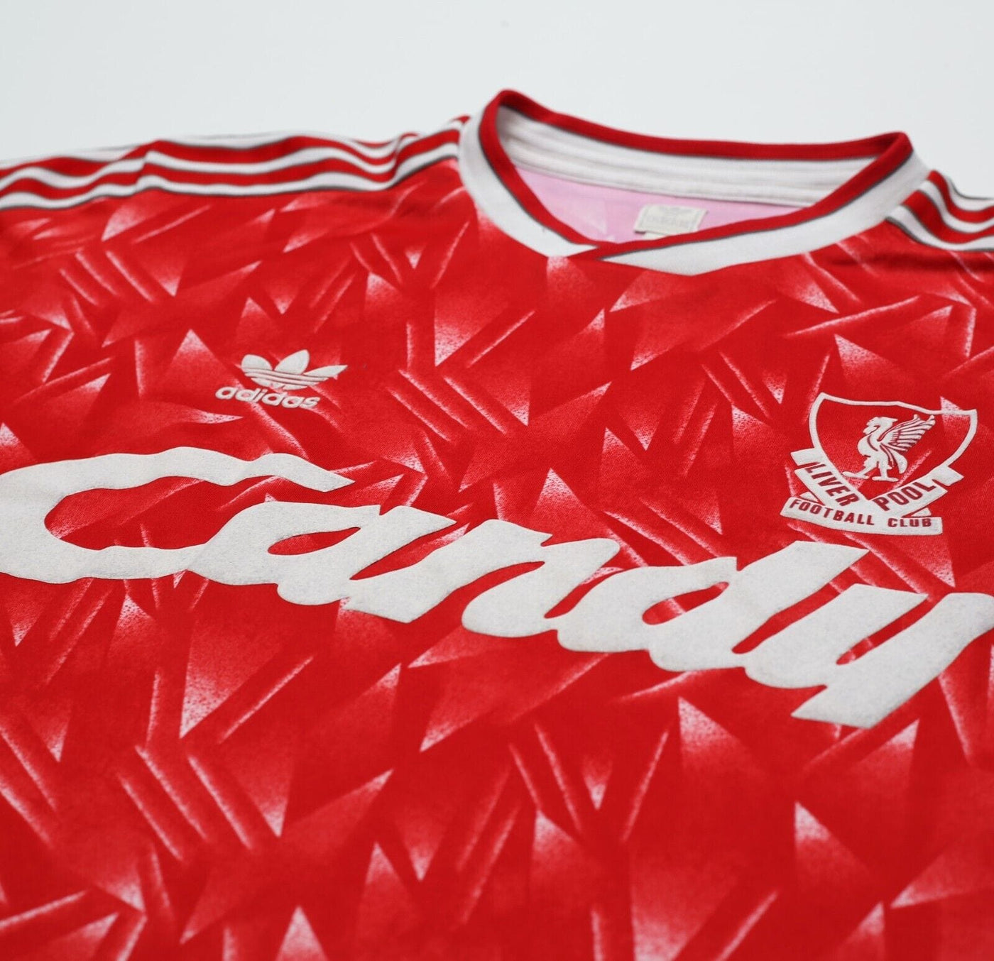 1989/91 LIVERPOOL Retro adidas Originals Candy Home Football Shirt (L ...