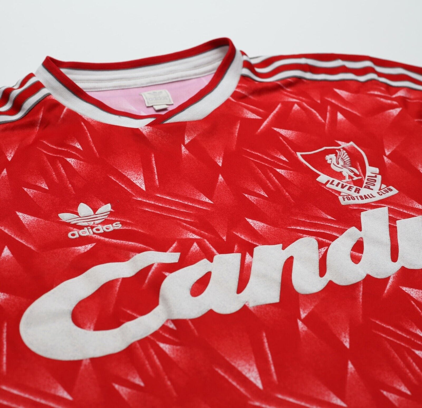 1989/91 LIVERPOOL Retro adidas Originals Candy Home Football Shirt (L ...