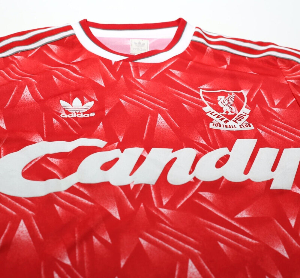 1989/91 LIVERPOOL Retro adidas Originals Candy Home Football Shirt (S ...
