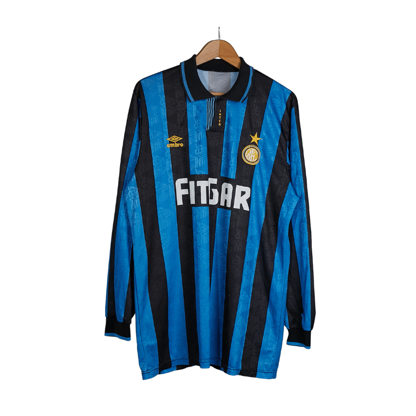 1990 Inter Milan home Umbro long sleeve shirt L Excellent - Football ...