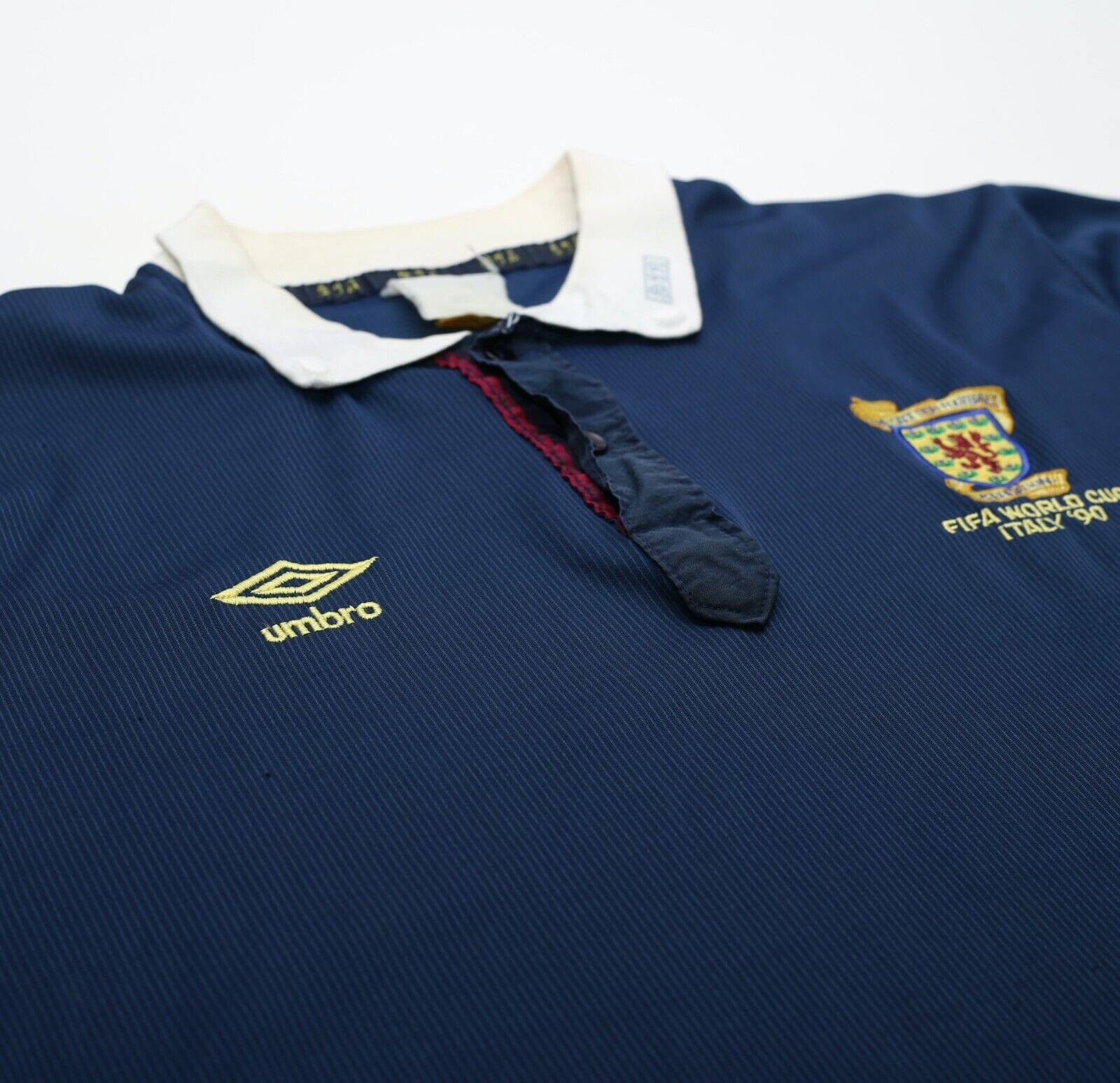 1990 SCOTLAND Vintage Umbro FIFA World Cup Home Football Shirt (L) Ita ...