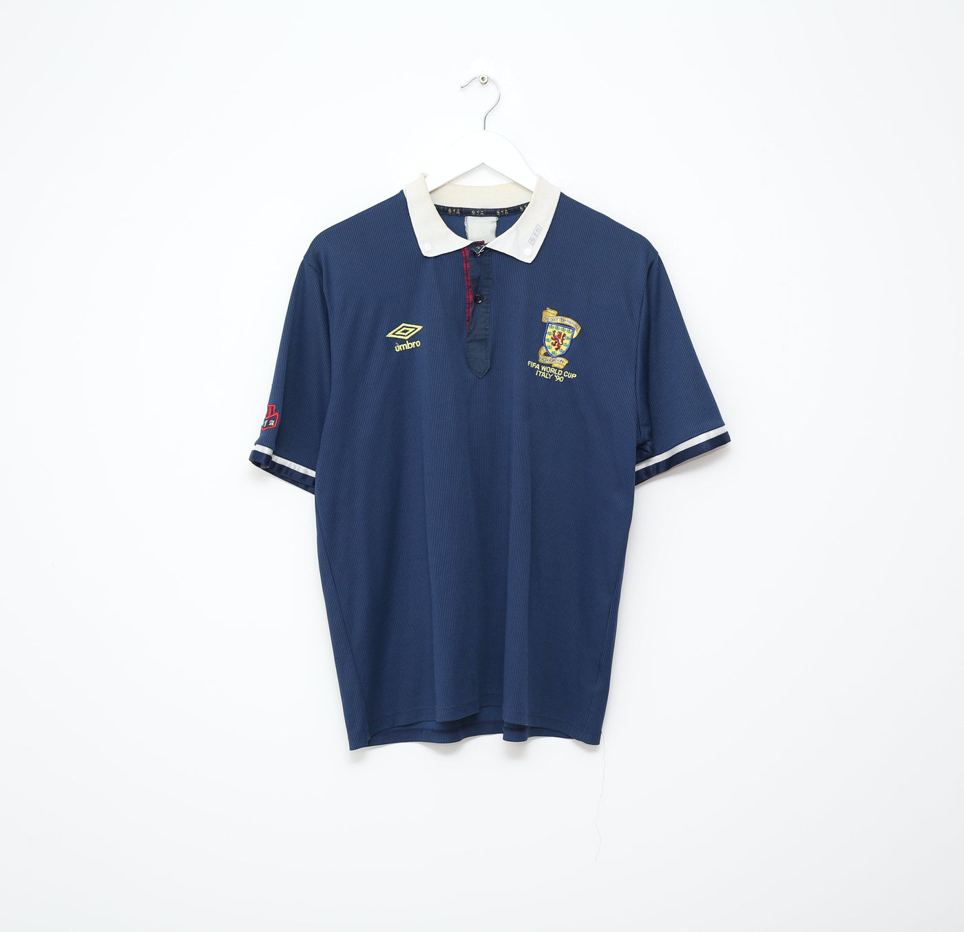 1990 SCOTLAND Vintage Umbro FIFA World Cup Home Football Shirt (L) Ita ...