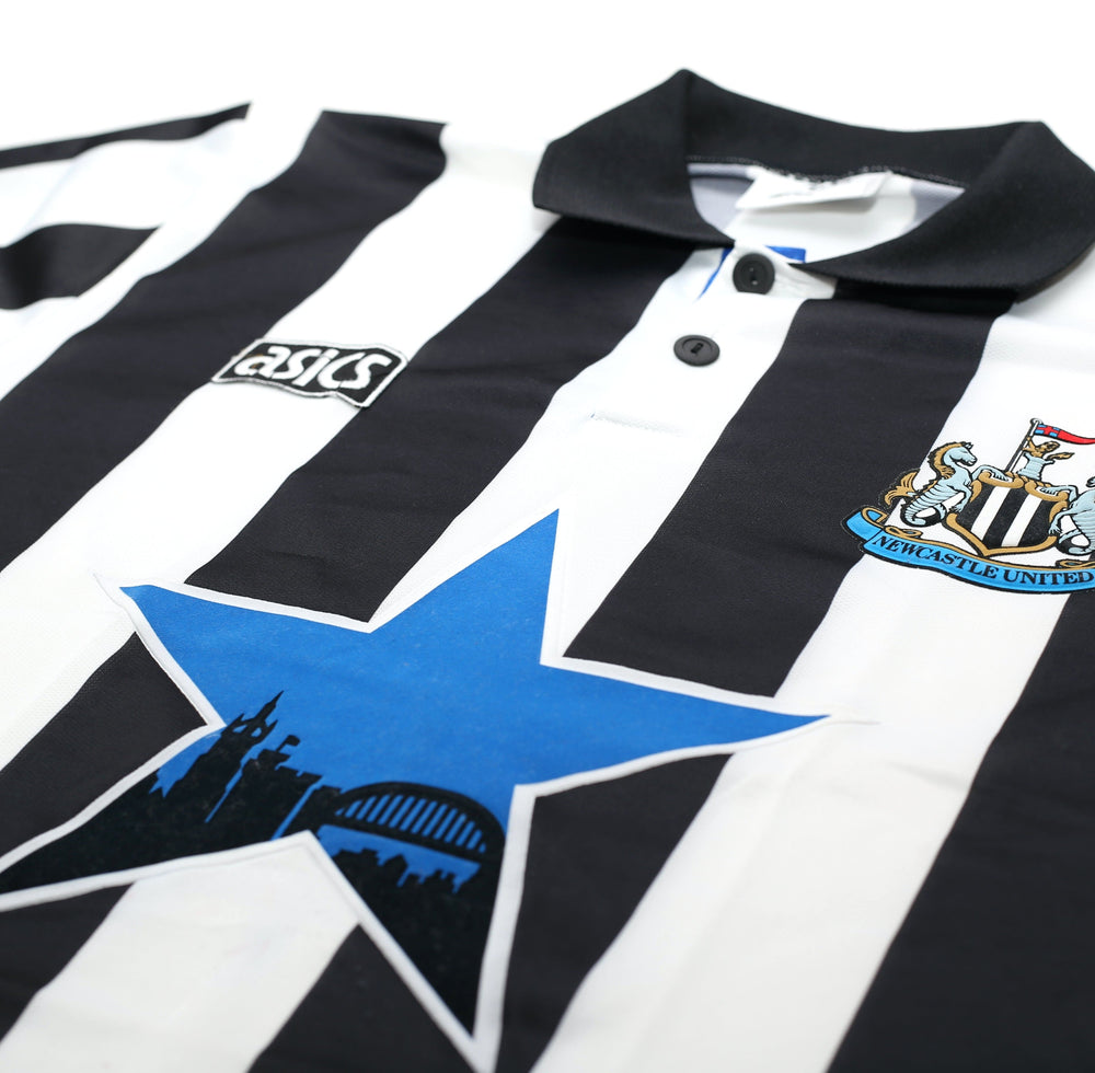 1993/95 COLE #9 Newcastle United Vintage Asics Football Shirt (L ...