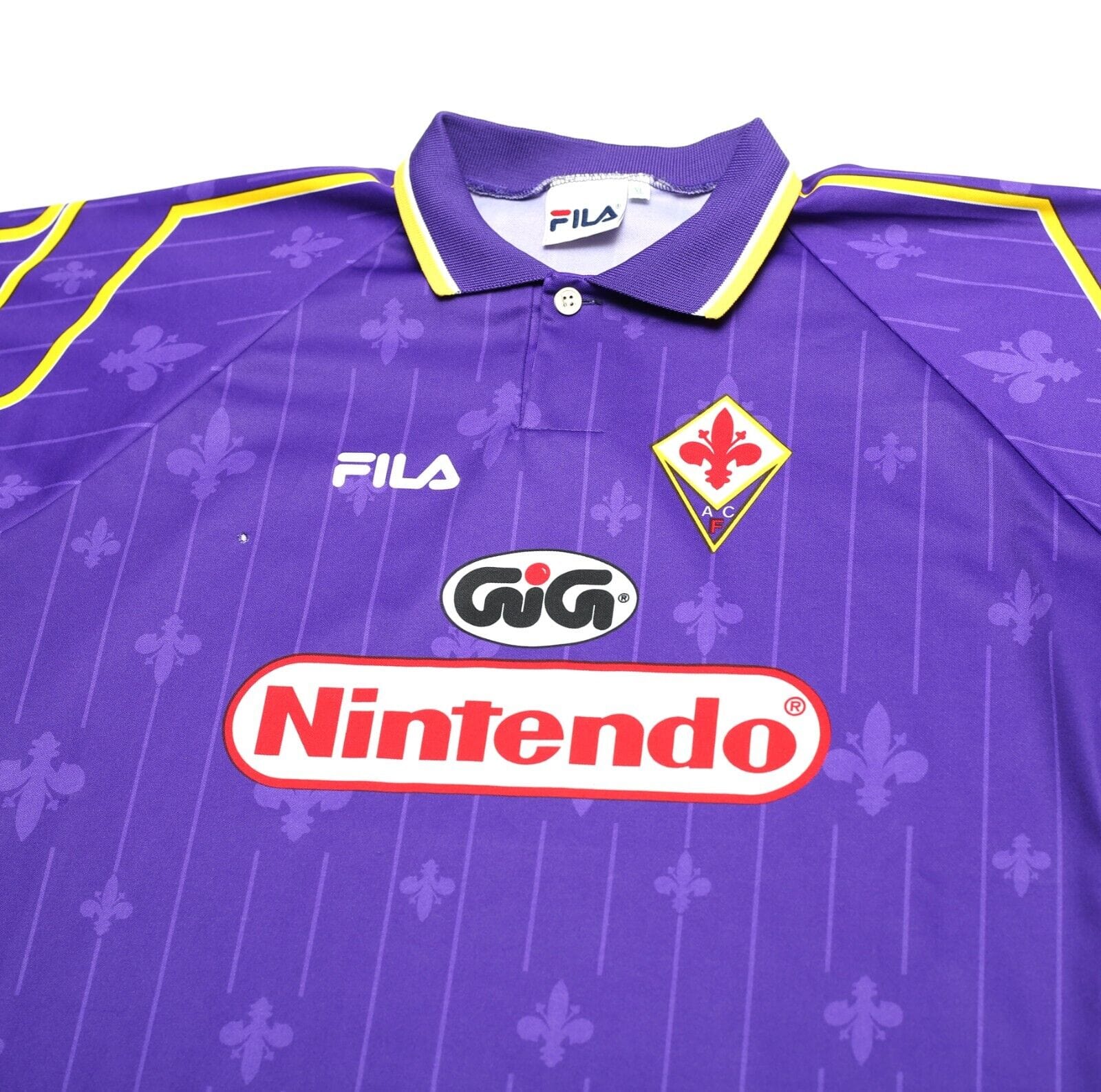 1997/98 FIORENTINA Vintage FILA Home Football Shirt Jersey (YXL/XS) Ni ...