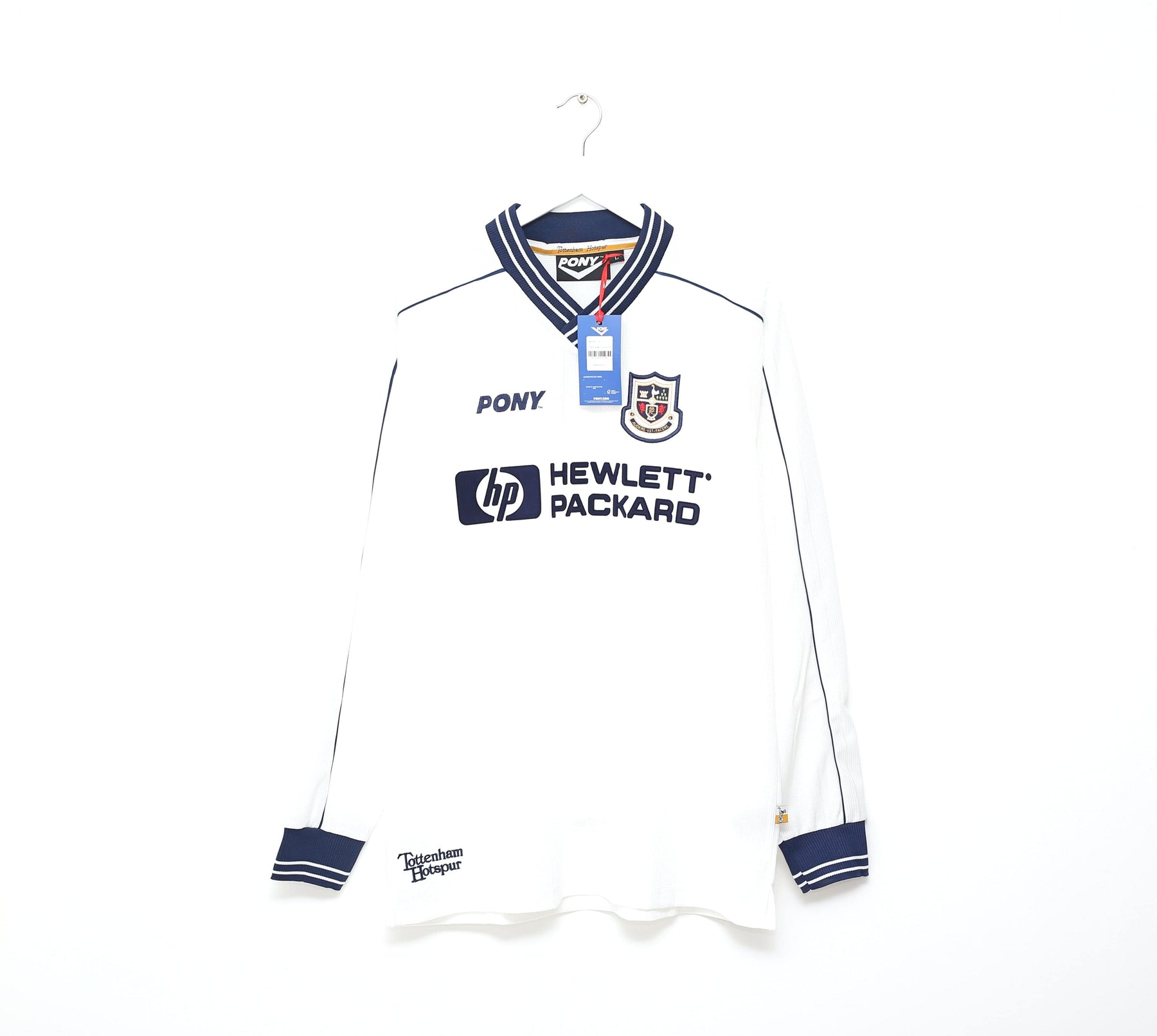 1997/99 TOTTENHAM HOTSPUR Retro PONY Reissue Long Sleeve Home Football ...