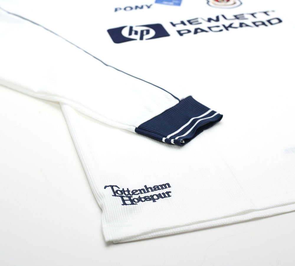 1997/99 TOTTENHAM HOTSPUR Retro PONY Reissue Long Sleeve Home Football ...