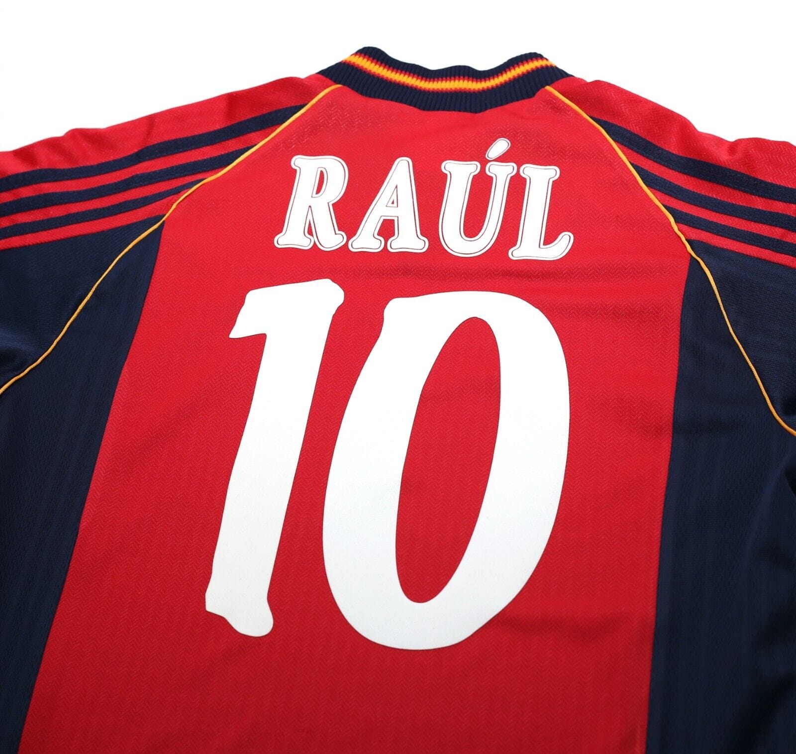 1998/00 RAUL #10 Spain Vintage adidas Home Football Shirt (S) World Cu ...