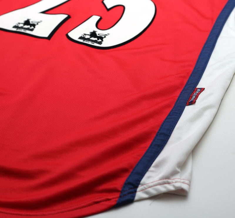 1998/99 KANU #25 Arsenal Vintage Nike Home Football Shirt Jersey (S ...