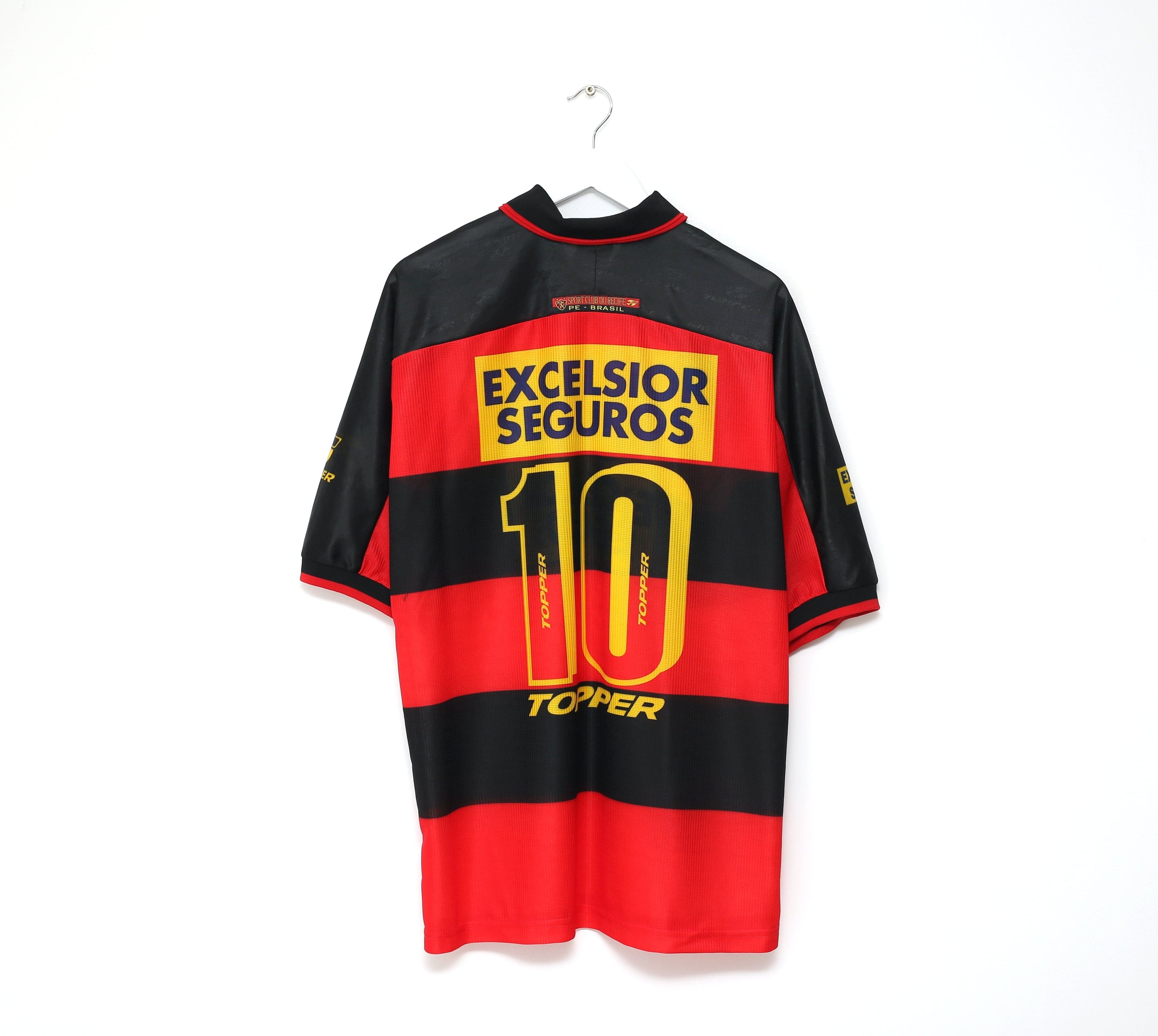 1998 SPORT RECIFE #10 Vintage Topper Home Football Shirt Jersey (XL ...