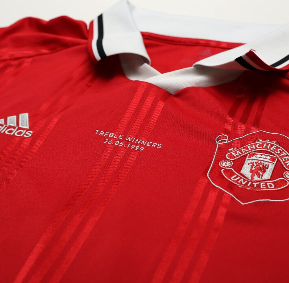 1999 BECKHAM #7 Manchester United adidas Icons LS Treble Football Shir ...