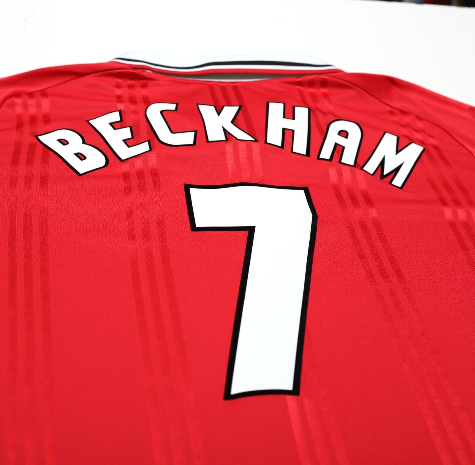 1999 BECKHAM #7 Manchester United adidas Icons LS Treble Football Shir ...