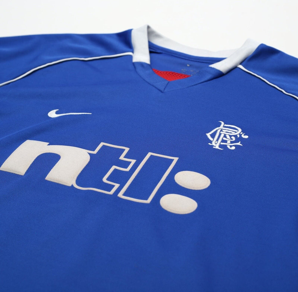 2001/02 DE BOER #14 Rangers Vintage Nike Home Football Shirt Jersey (L - Football Shirt Collective