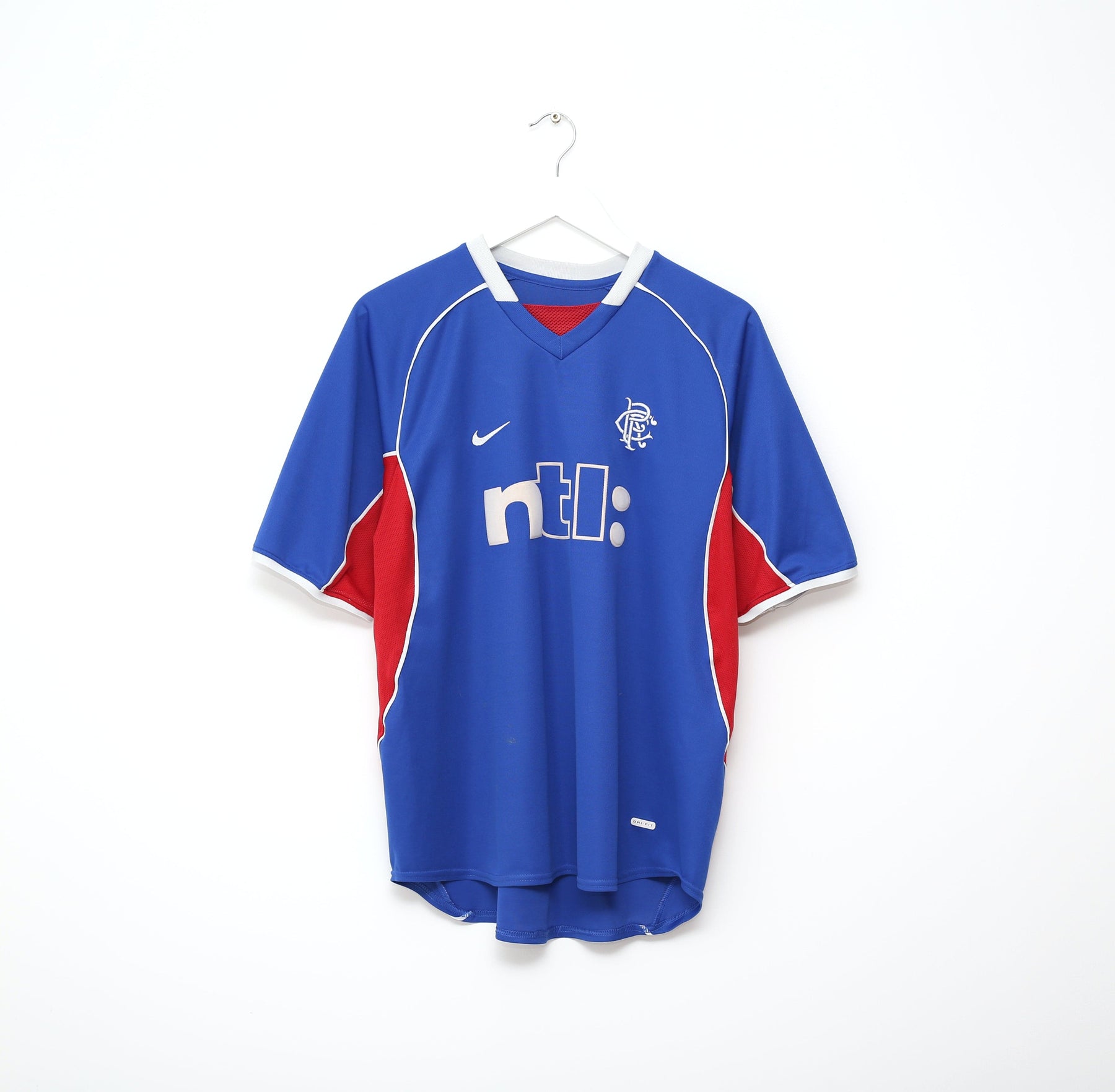 2001/02 DE BOER #14 Rangers Vintage Nike Home Football Shirt Jersey (L - Football Shirt Collective