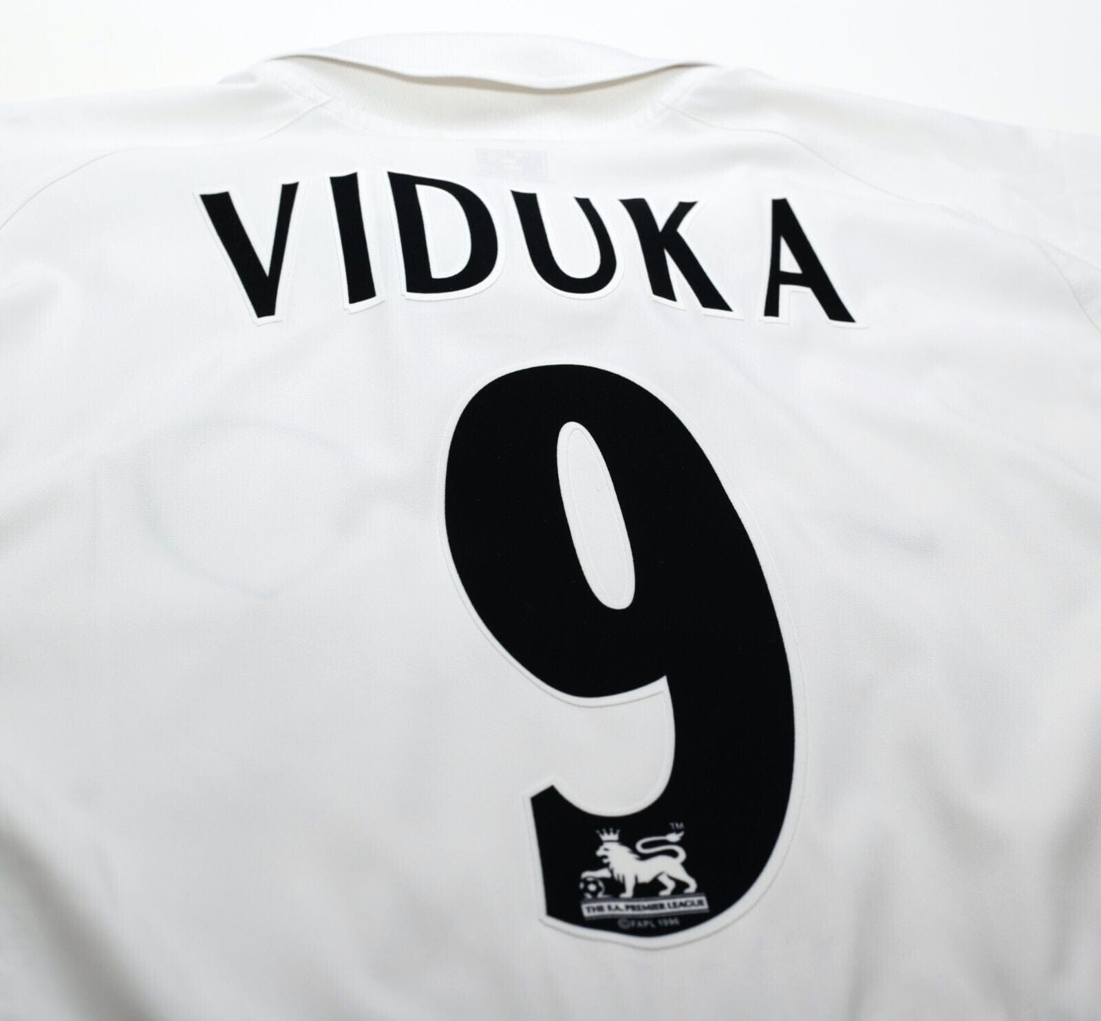 2002/03 VIDUKA #9 Leeds United Vintage Nike Home Football Shirt (L ...