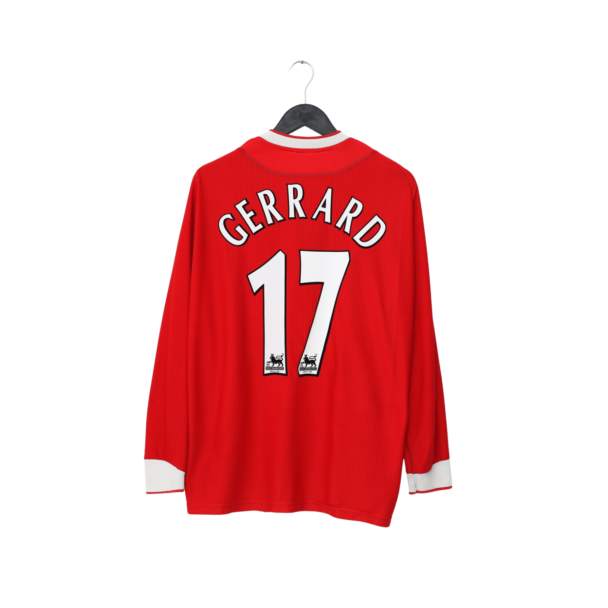 Authentic 2002/04 Gerrard #17 Liverpool Vintage Home LS Football Shirt ...