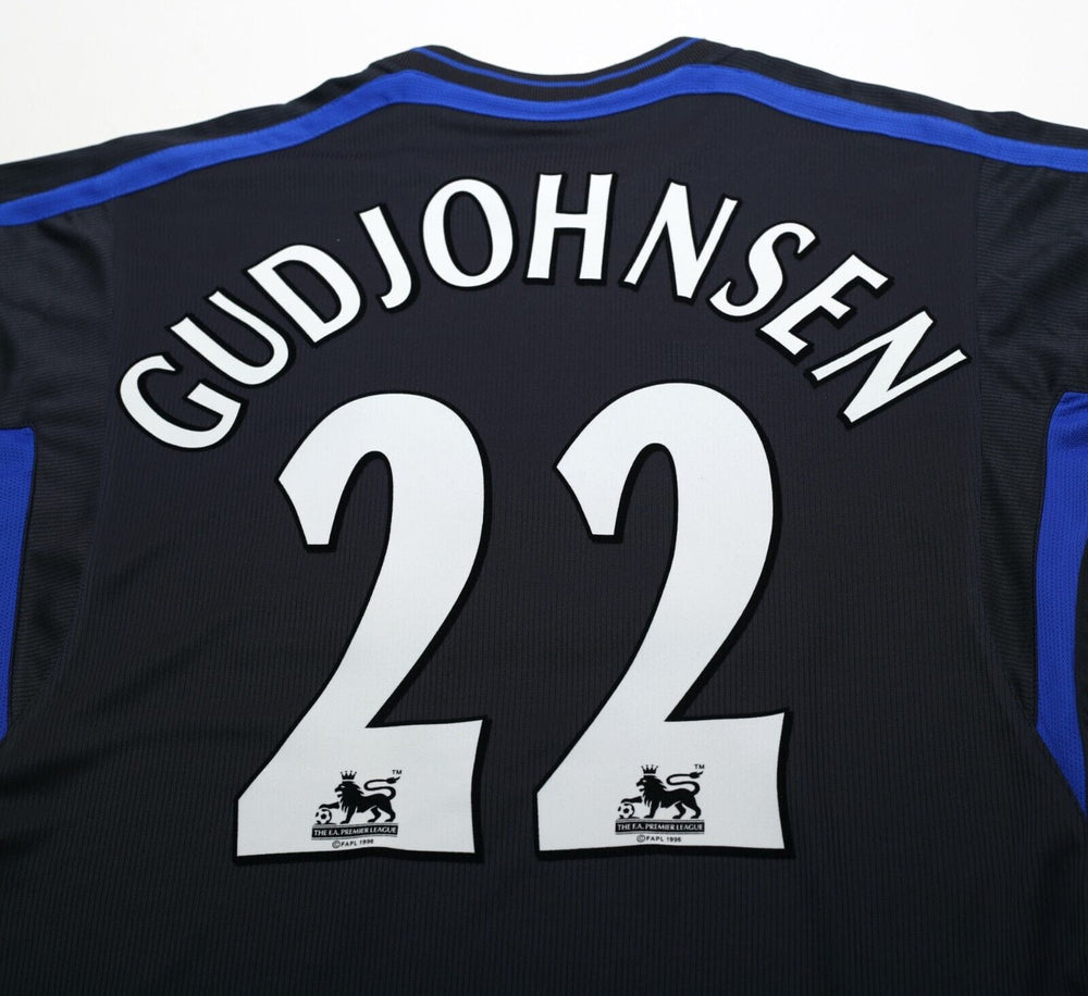 2002/04 GUDJOHNSEN #22 Chelsea Vintage Umbro Away Football Shirt (M ...