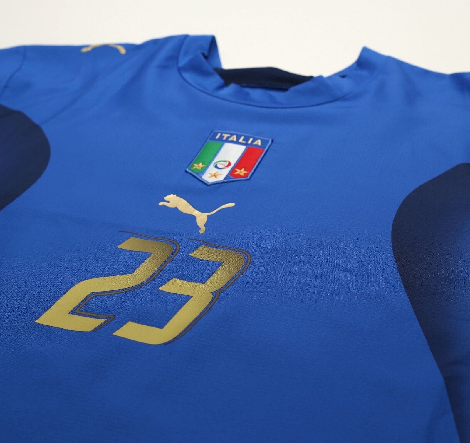 2006 MATERAZZI #23 Italy Vintage PUMA Home Football Shirt (XXL) WC 200 ...