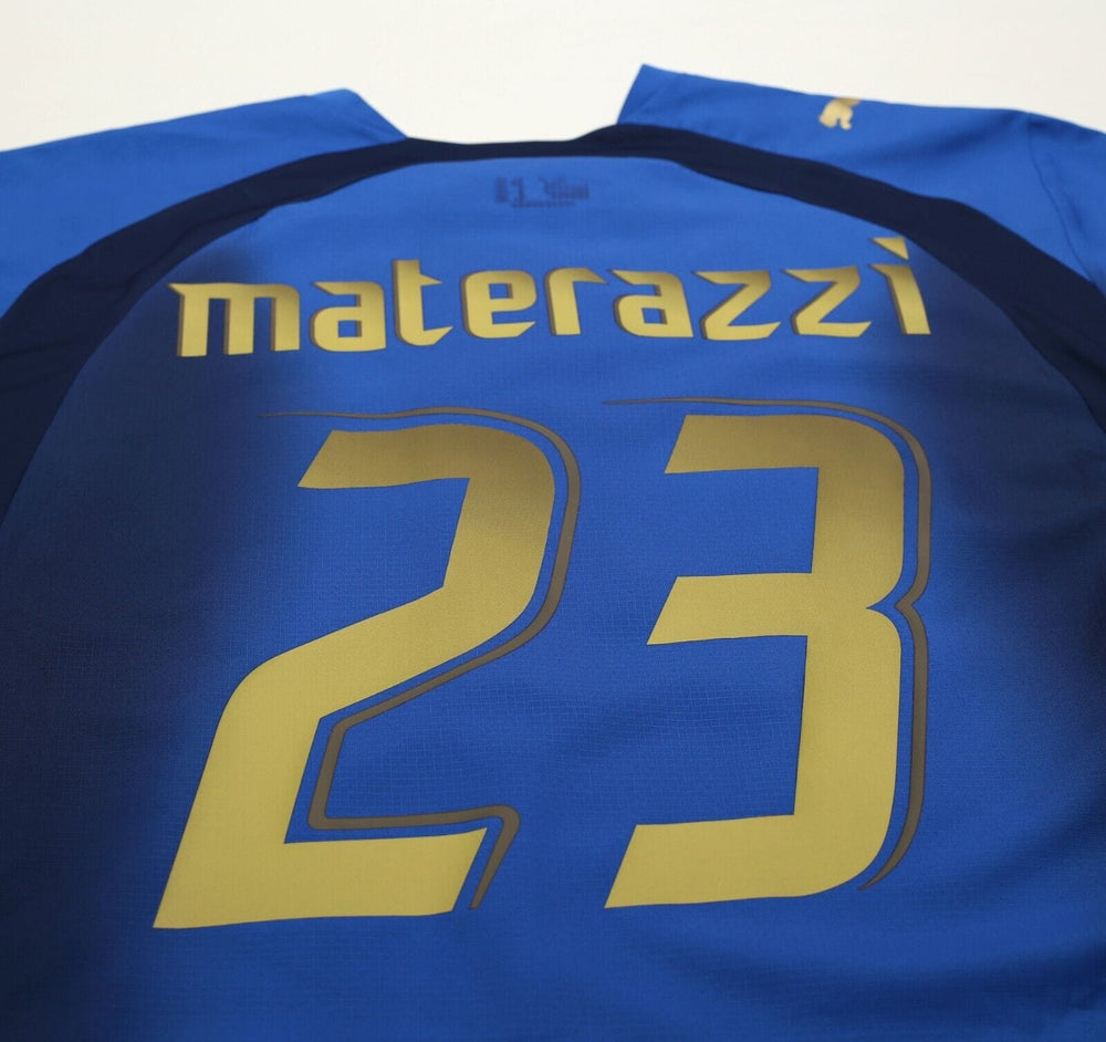 2006 MATERAZZI #23 Italy Vintage PUMA Home Football Shirt (XXL) WC 200 ...