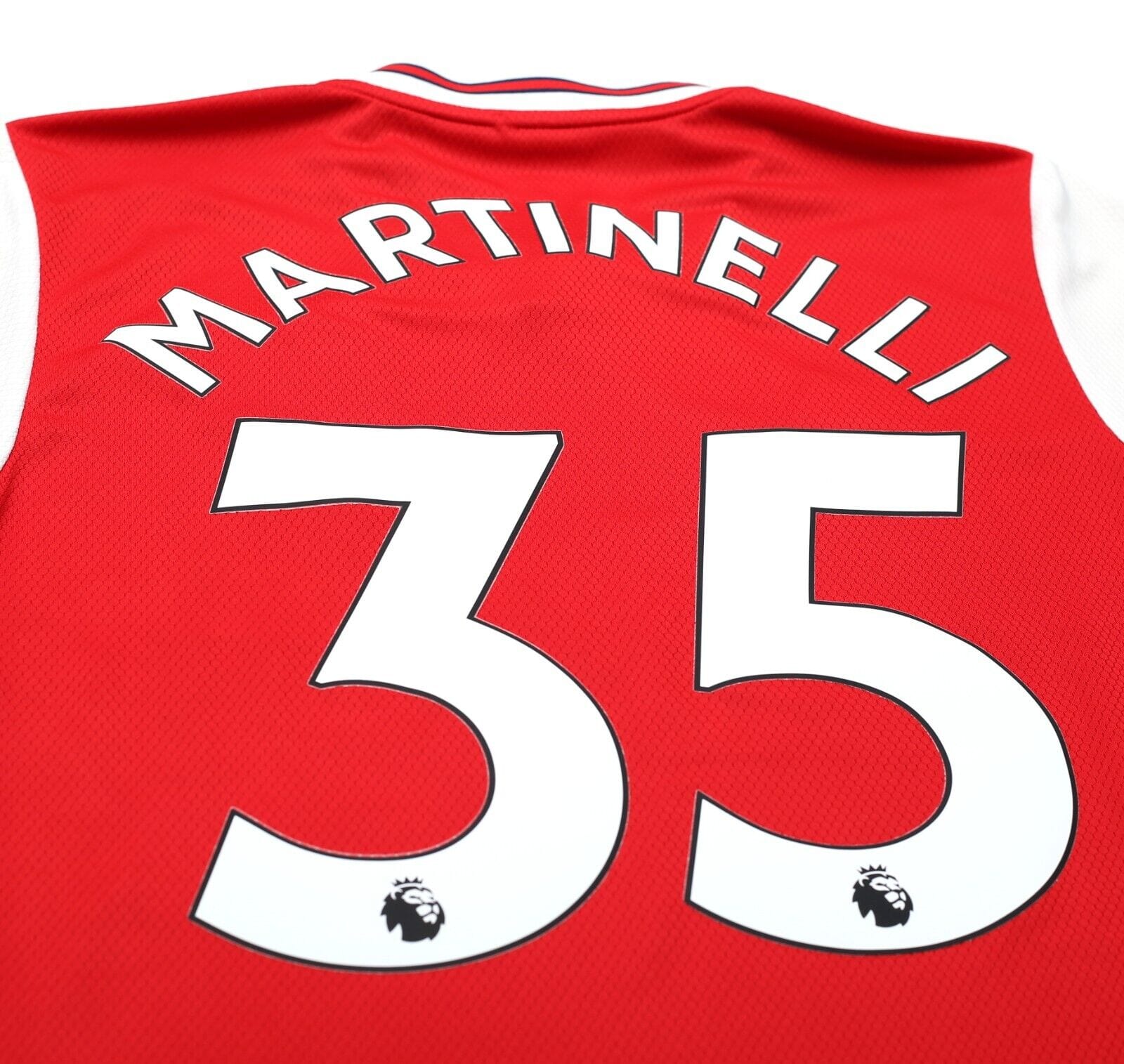 2019/20 MARTINELLI #35 Arsenal Vintage adidas Home Football Shirt (M ...