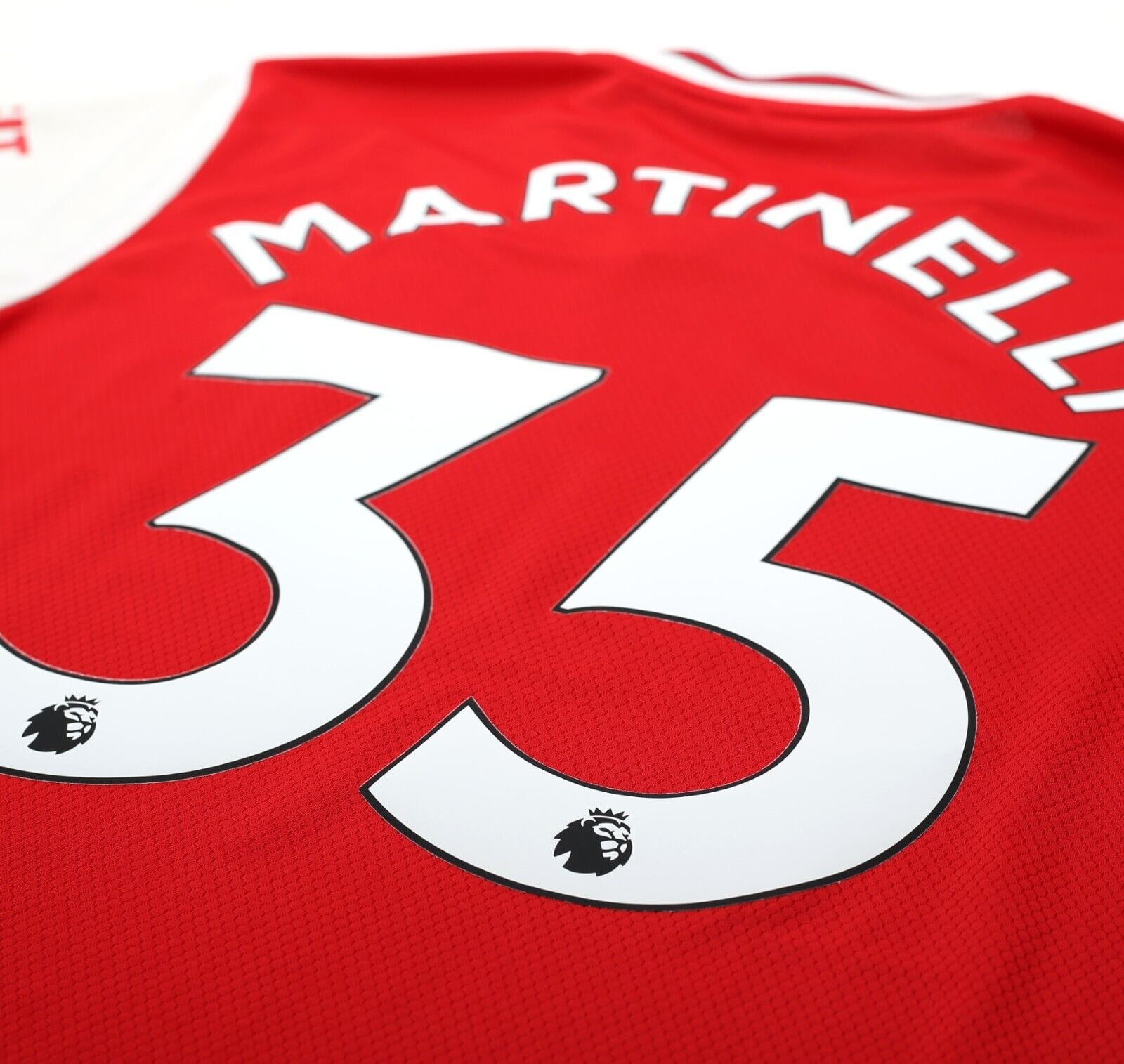 2019/20 MARTINELLI #35 Arsenal Vintage adidas Home Football Shirt (M ...